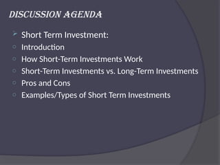 SHORT TERM INVESTMENT Presentation .pptx