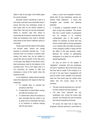 Short Term Key Employee Incentive Planning | PDF | Business ...