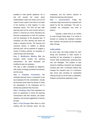 Short Term Key Employee Incentive Planning | PDF | Business ...