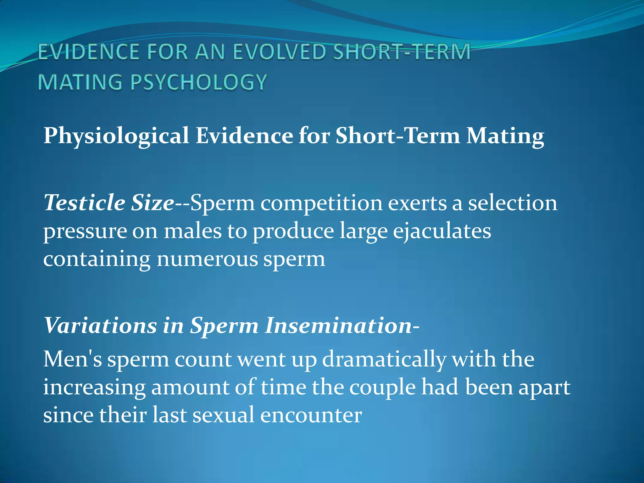 Short term mating strategies | PPTX