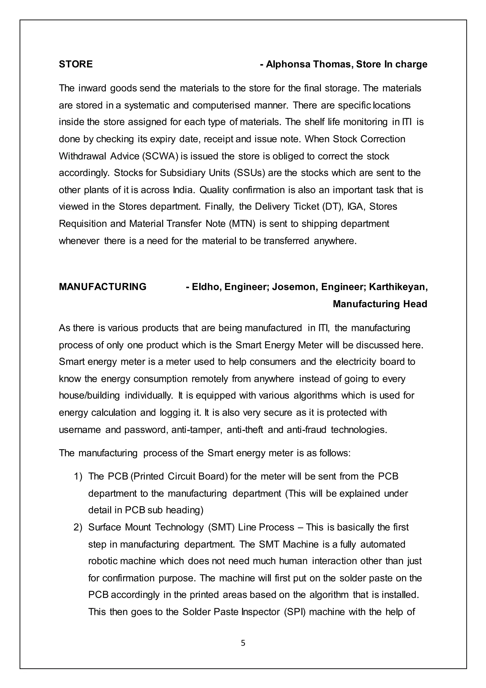 Analysis on the working of ITI Ltd | DOCX