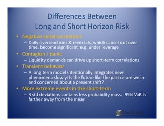 Short Term Risk From Long Term Models | PPT