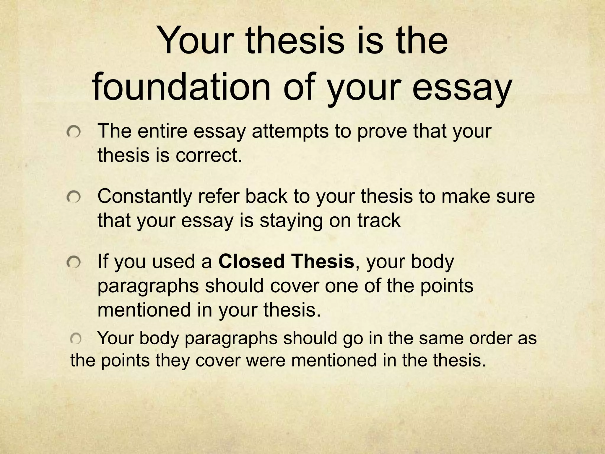 Short thesis statement | PPTX