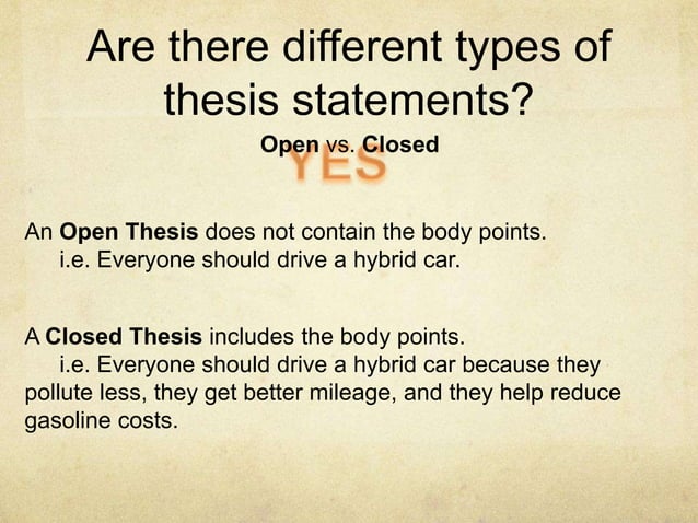 Short thesis statement | PPT