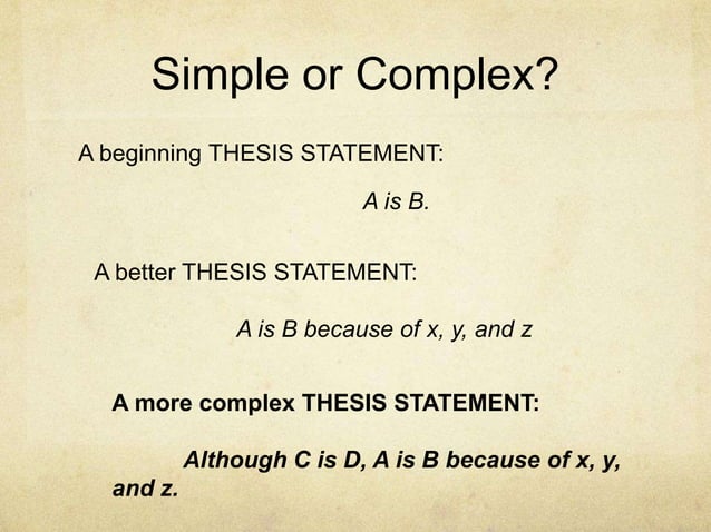 Short thesis statement | PPT | Free Download