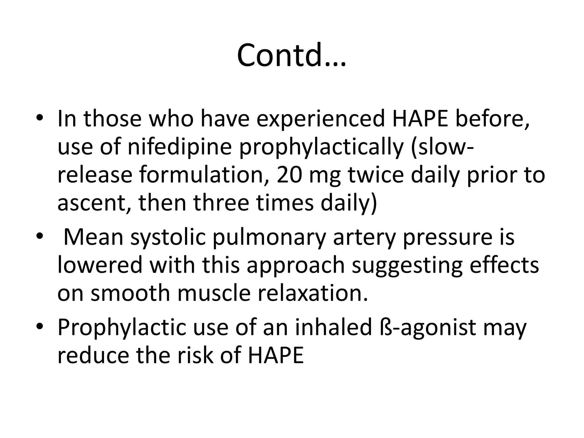 High Altitude Pulmonary Edema - Mountain Sickness - HAPE | PPTX