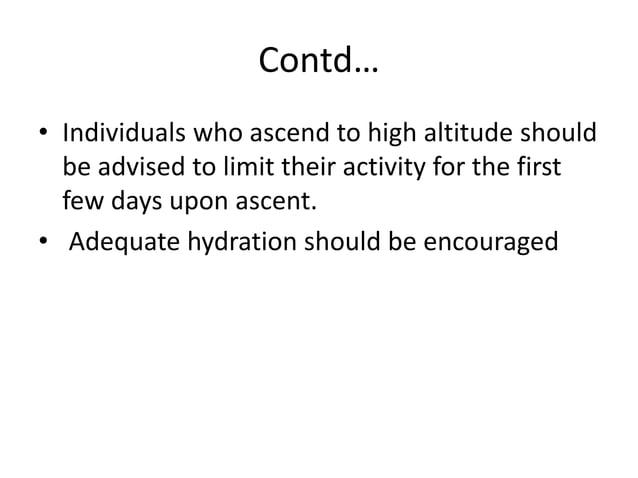 High Altitude Pulmonary Edema - Mountain Sickness - HAPE | PPTX