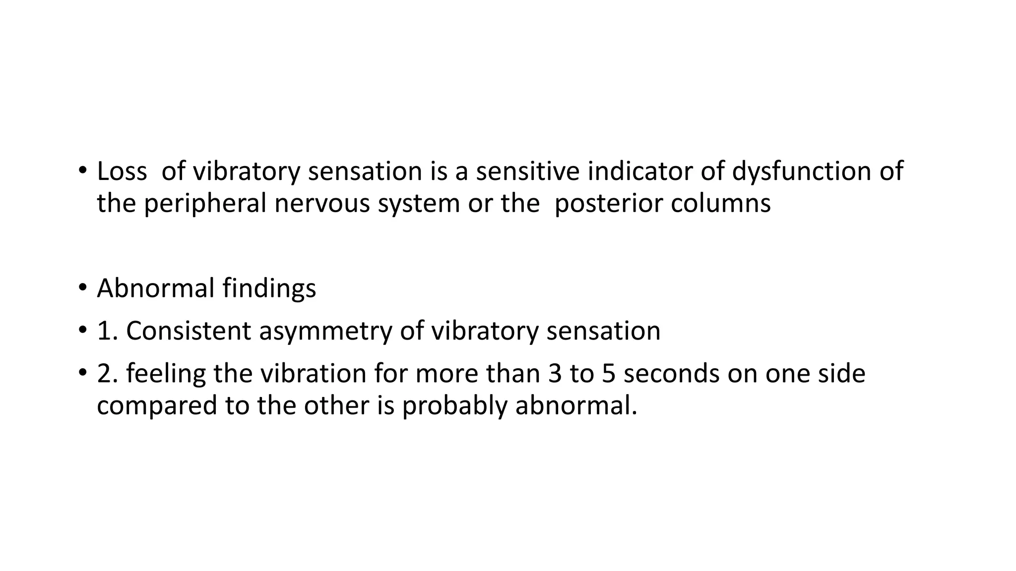 Examination of Posterior Column of Spinal Cord - Sensory Examination | PPTX