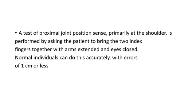Examination of Posterior Column of Spinal Cord - Sensory Examination | PPT
