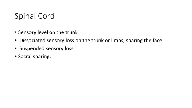 Examination of Posterior Column of Spinal Cord - Sensory Examination | PPT