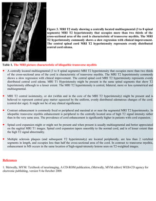 Short case...Acute postinfectious transverse myelitis | PDF