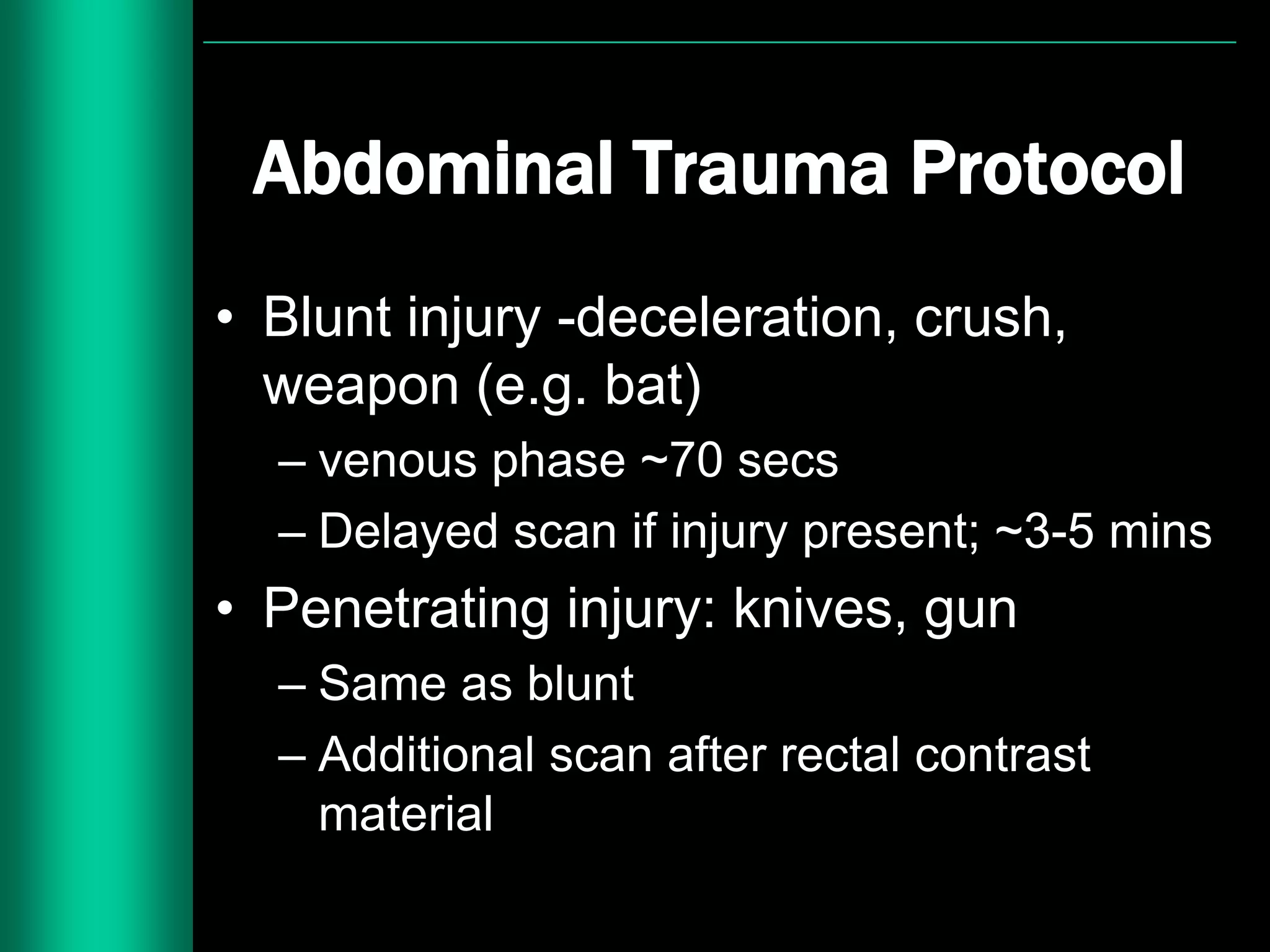 Imaging in abdominal trauma | PPTX