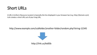 iLnk Advanced URL Shortener (Introduction) | PPT