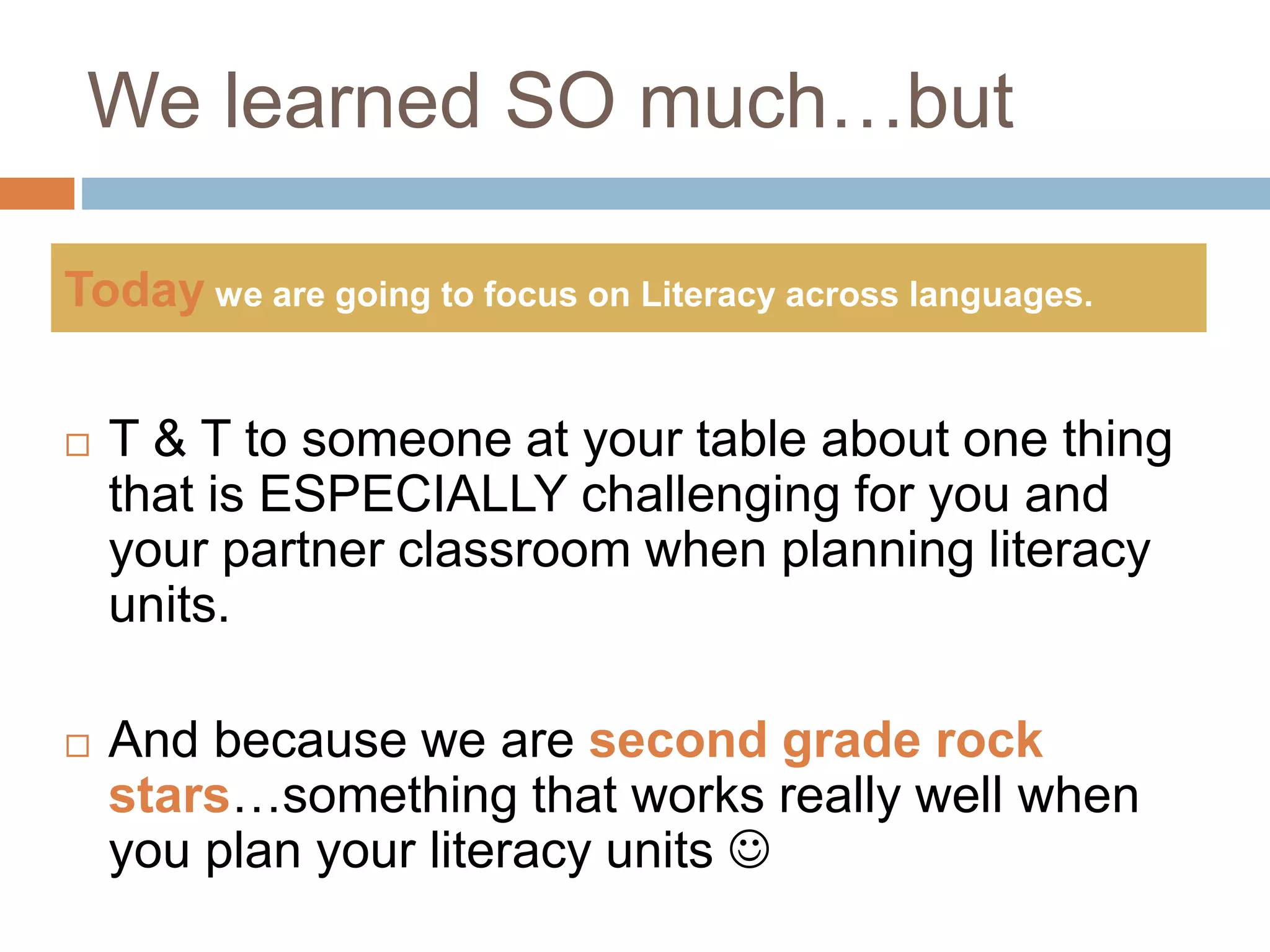 Building Bridges Between Languages in a Bilingual Setting | PPTX