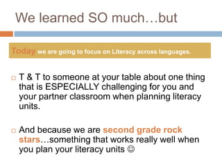 Building Bridges Between Languages in a Bilingual Setting | PPTX