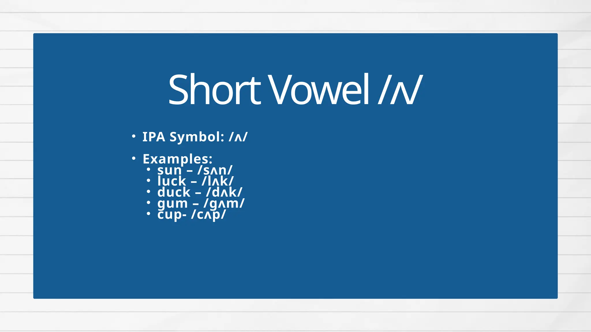 AN INTRODUCTION TO SHORT VOWEL SOUNDS IN PHONETICS | PPTX