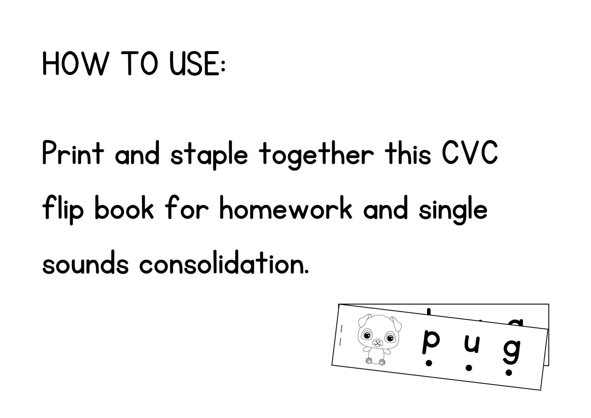 Short Vowel Sound Phonics CVC Words Flip Booklet.pdf