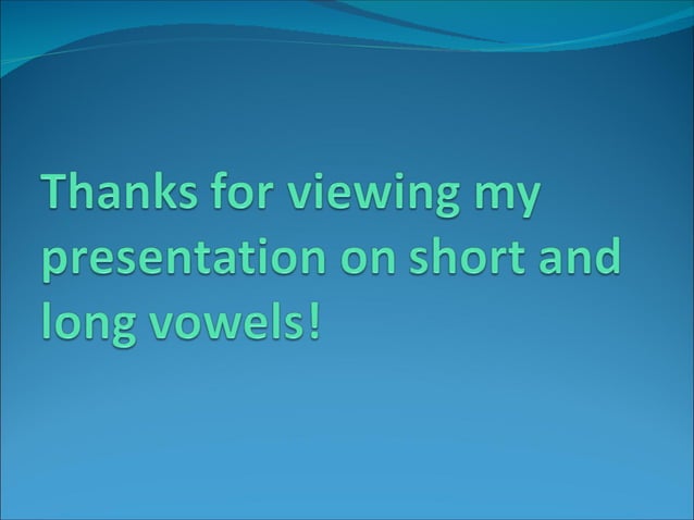 Short & Long Vowel Sounds Ppt | PPT