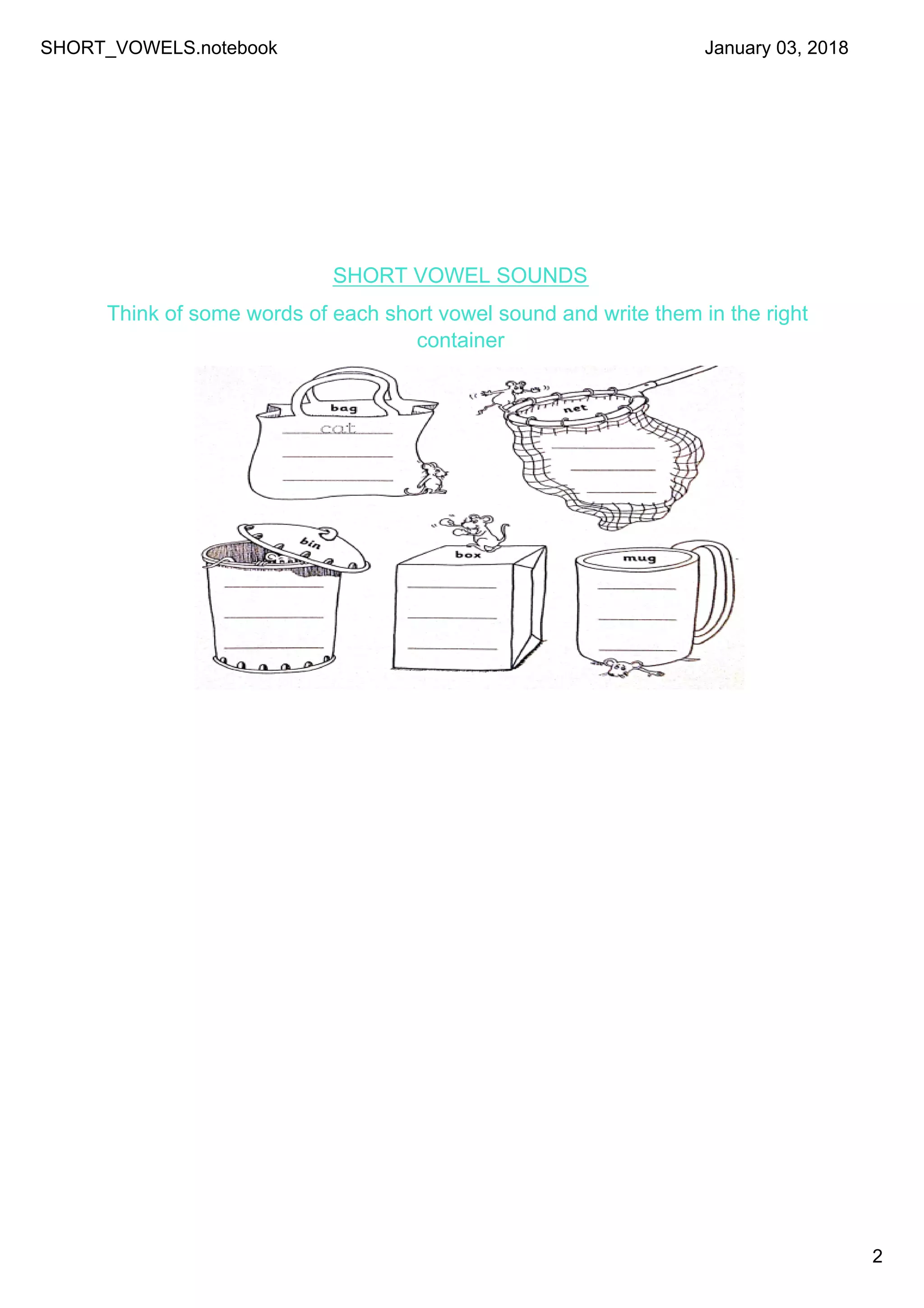 Short vowels pdf | PDF