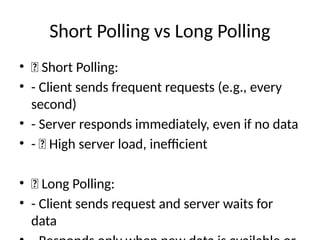 Short Polling and long Polling in details | PPTX