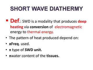 Shortwave diathermy | PPTX