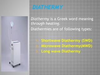 SHORT WAVE DIATHERMY in physiotherapy .pptx