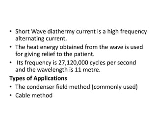 Short wave diathermy by sunil | PPTX