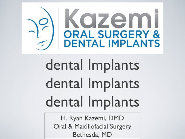Dr. Hamid Ryan Kazemi discusses short & wide dental implants | PPT
