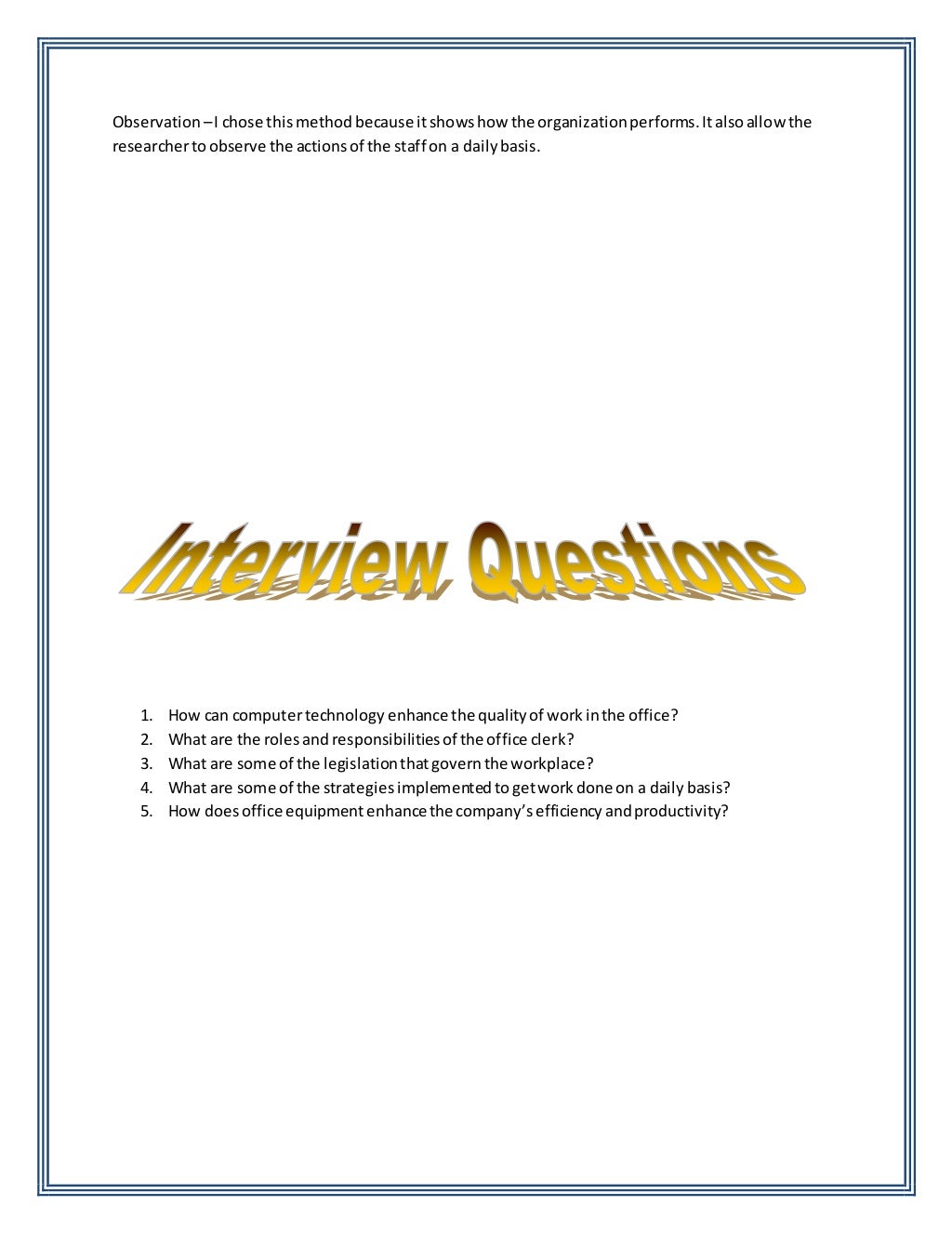 office administration sba