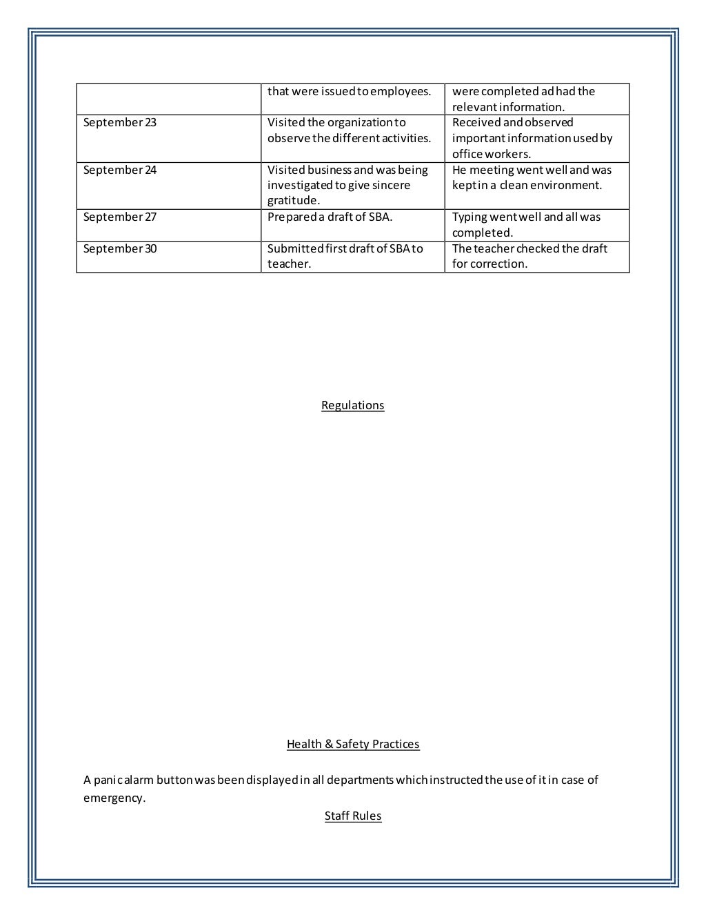 office administration sba