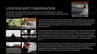 Shot type consideration for documentary | PPT
