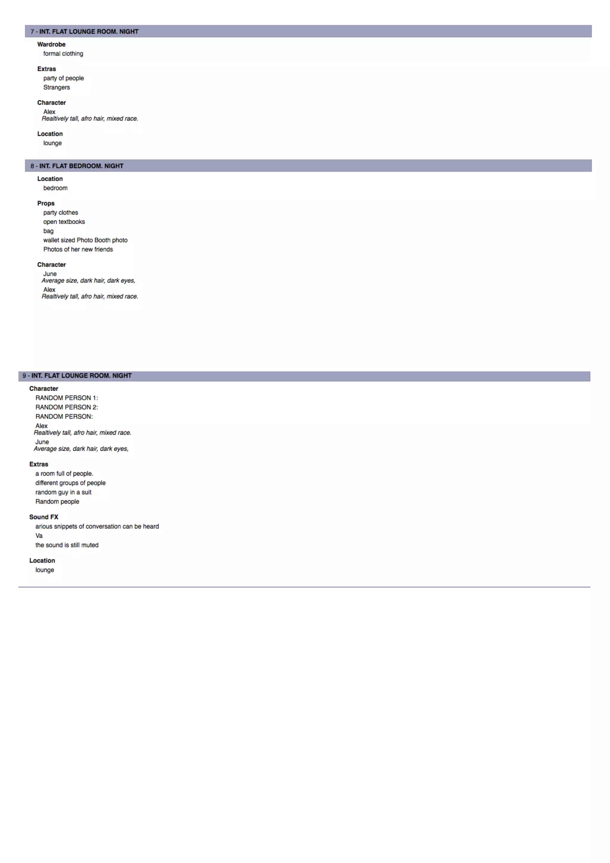 Shot breakdown master list | PDF