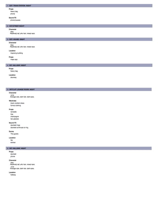 Shot breakdown master list | PDF