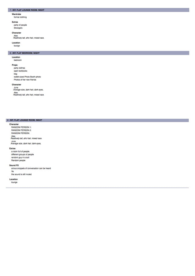 Shot breakdown master list | PDF