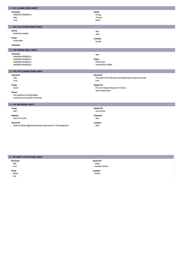 Shot breakdown master list | PDF