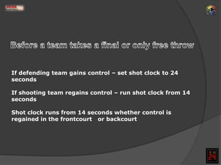 Instructions to Shot Clock Operators | PPT