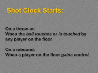 Shot Clock Reminders | PPT