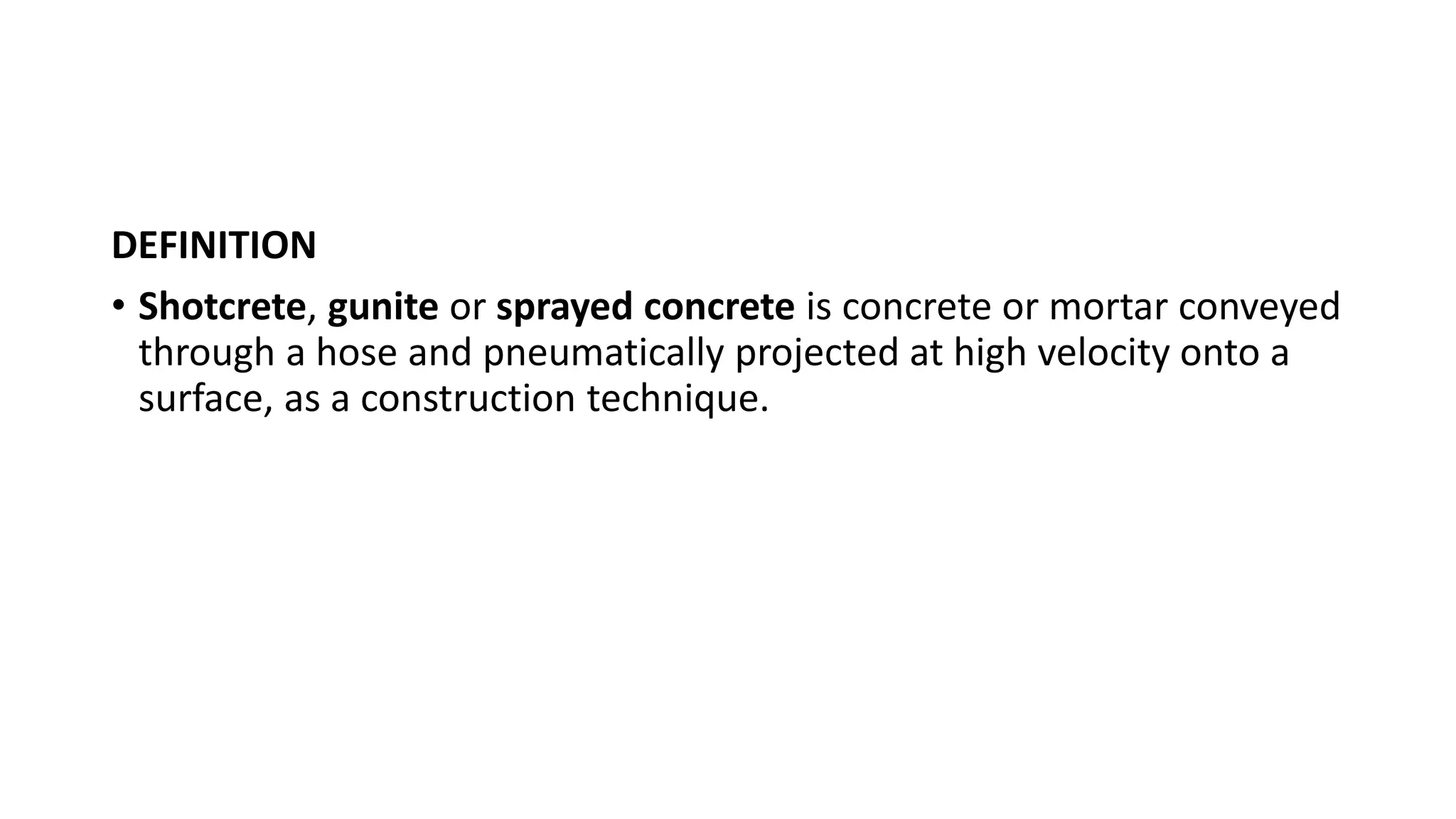 Shotcrete concrete | PPTX