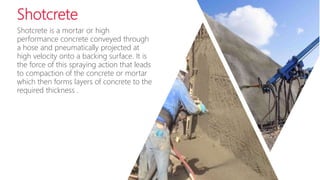 Concepts of Shotcrete Technology | PPTX