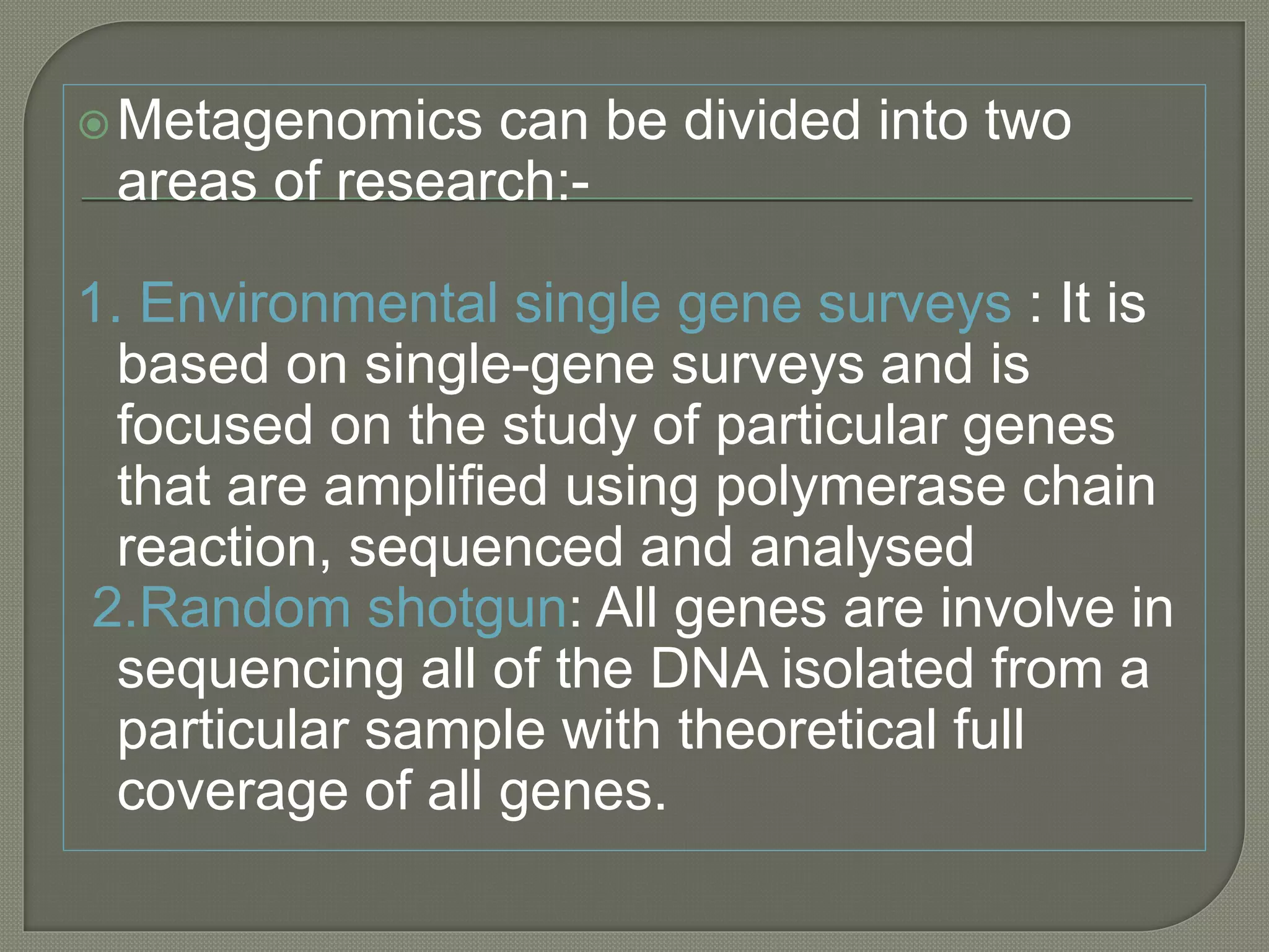 Shotgun (2) metagenomics | PPTX