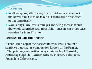Shotgun and rifle cartridges | PPTX