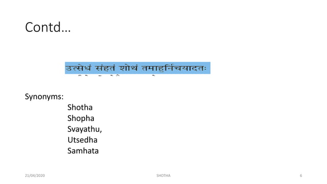 Shotha | PPTX | Medical Health