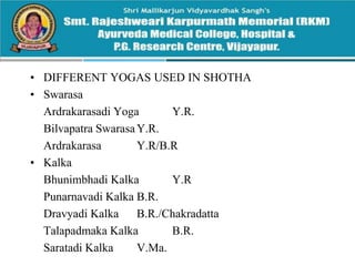 Shotha - Chikitsa charak samhita uttradh ppt | PPT