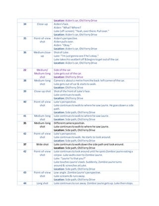 Shotlist (final draft update) 2 | PDF