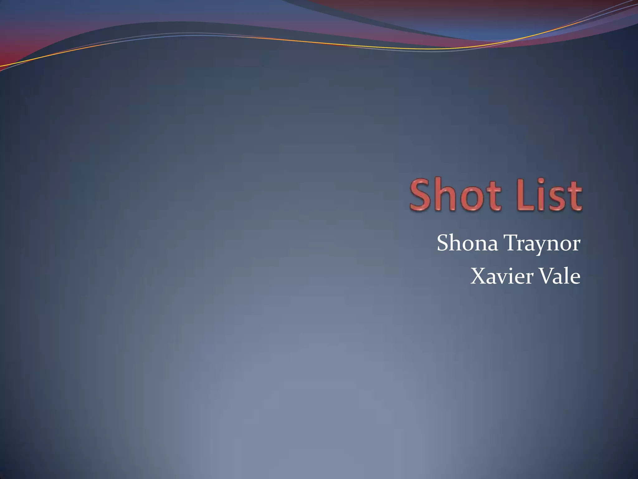 Shot list ppt | PPT
