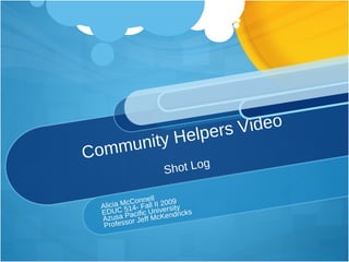 Shot Log Community | PPT