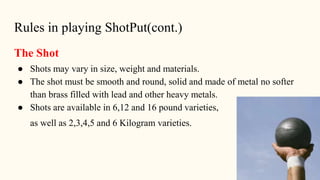 Shotput: Definition and Playing Area.pptx