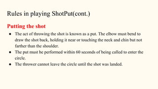 Shotput: Definition and Playing Area.pptx