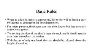 shotput new.pptx. Styles of Shot Put Measurement of Shot Put ...