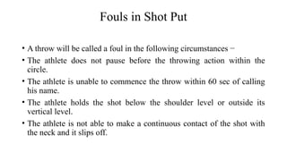 shotput new.pptx. Styles of Shot Put Measurement of Shot Put ...